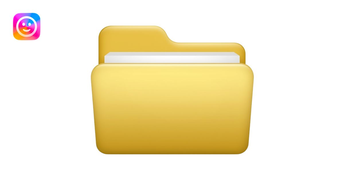 Folder logo what represent management. emoji | AI Emoji Generator