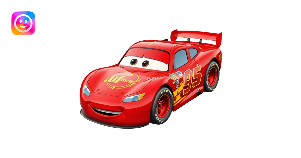 lightning mcqueen with number 95 and look like in film emoji | AI Emoji ...