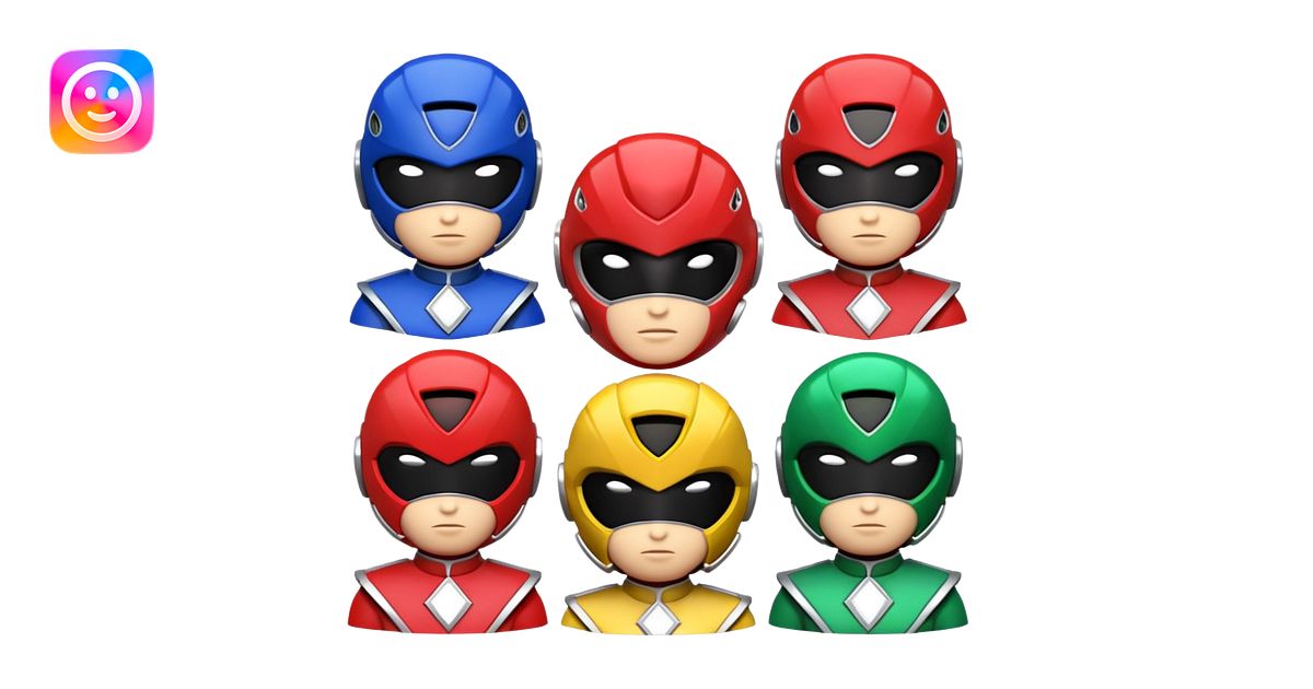 Power rangers emoji | AI Emoji Generator