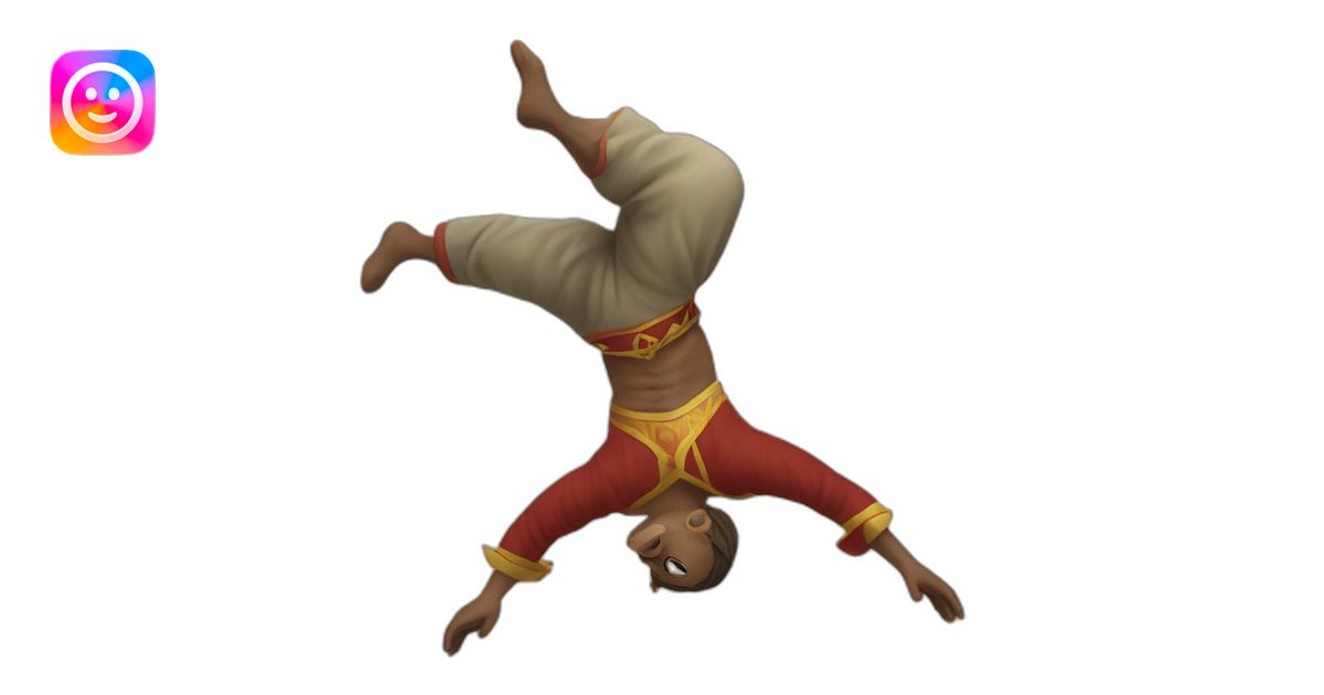 medieval circus acrobat doing a backflip emoji | AI Emoji Generator