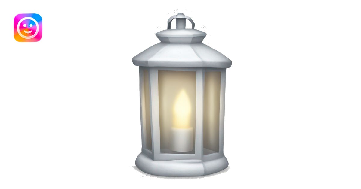 White Christmas lantern emoji | AI Emoji Generator