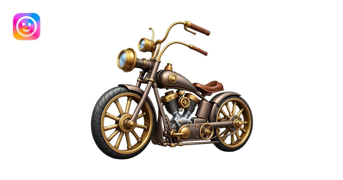 Tandem-wheel double axle steam engine motorcycle (two wheels in the ...