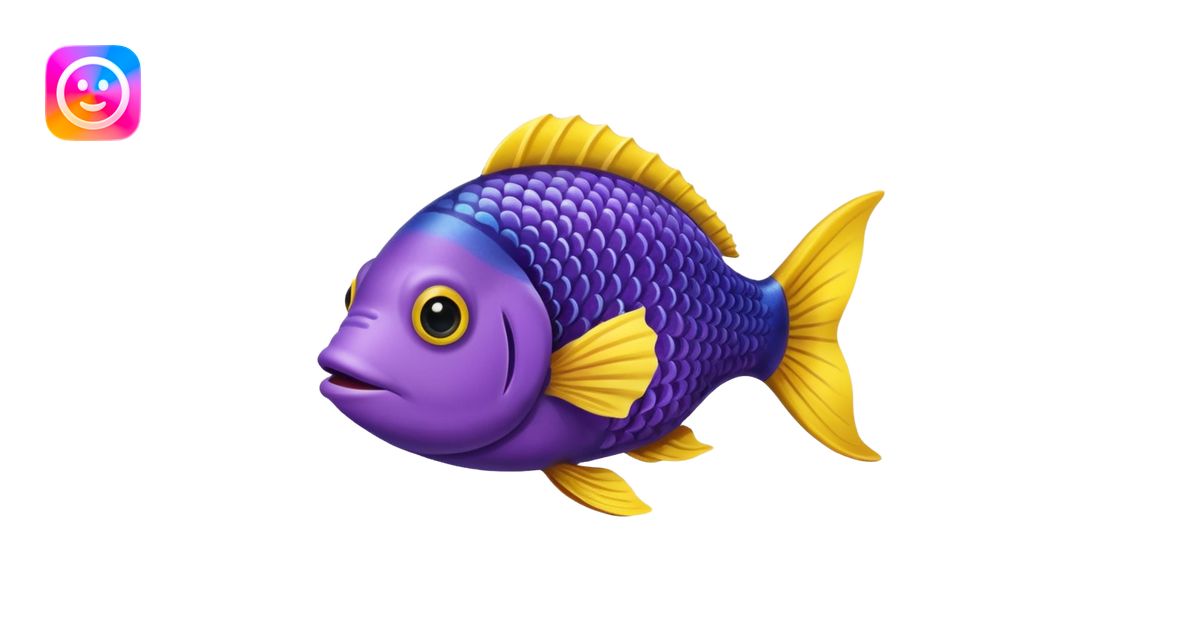 GURGLE FISH FROM FINDING NEMO PURPLE AND YELLOW GRAMMA FISH LONG emoji ...
