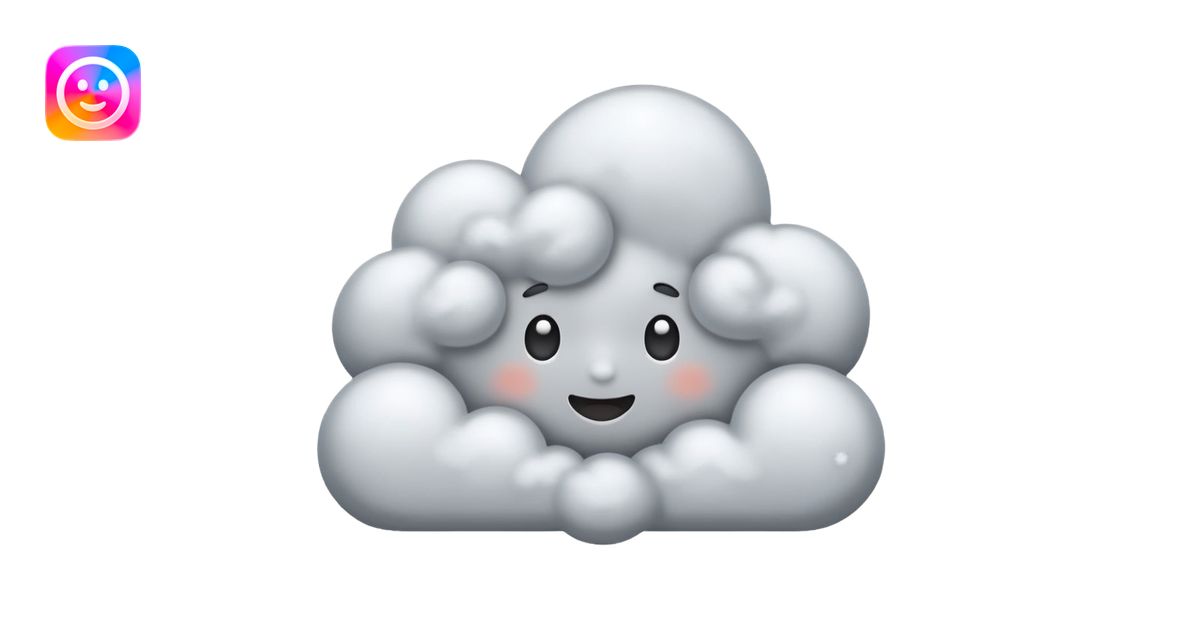 a cloud that is snowing emoji | AI Emoji Generator