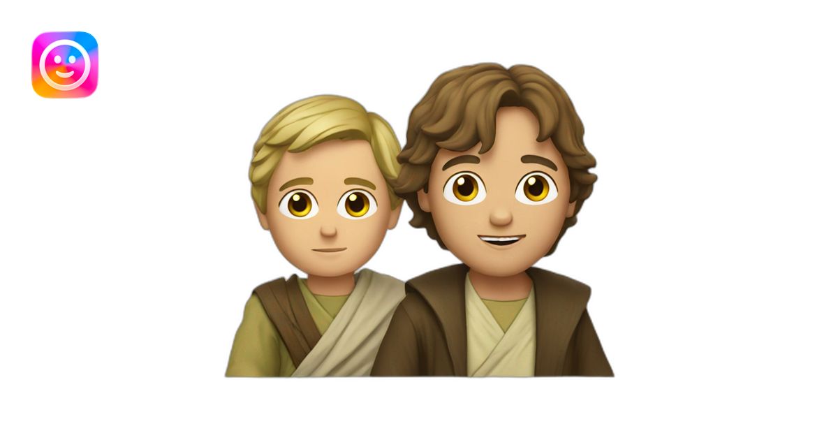 luke with yoda emoji | AI Emoji Generator