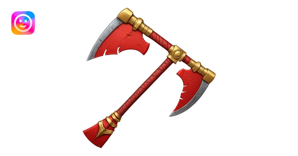 Ares battle axe object icon, ancient Greek war god axe, double-bladed ...