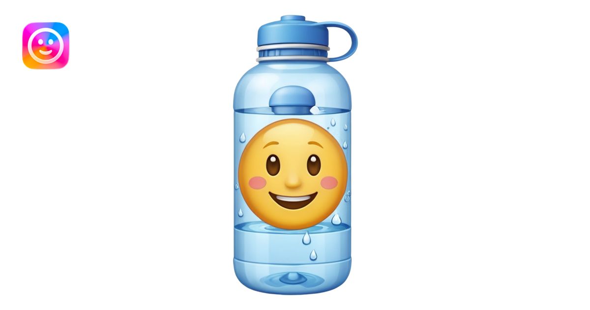 make a water bottle smile is emoji | AI Emoji Generator