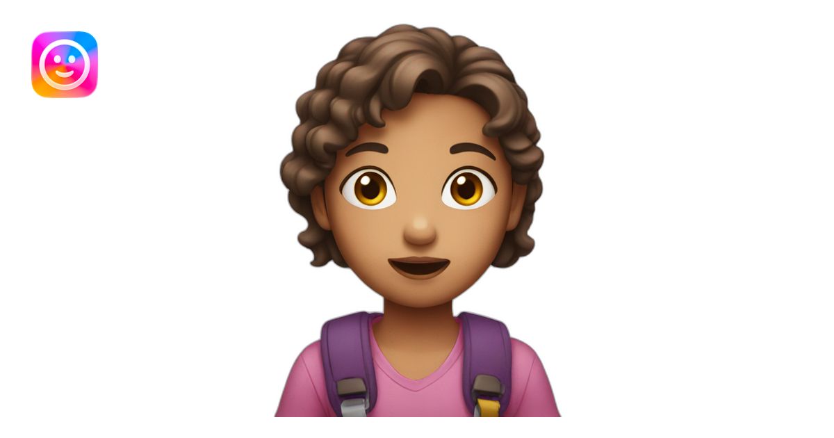 Cute girl telling a story emoji | AI Emoji Generator