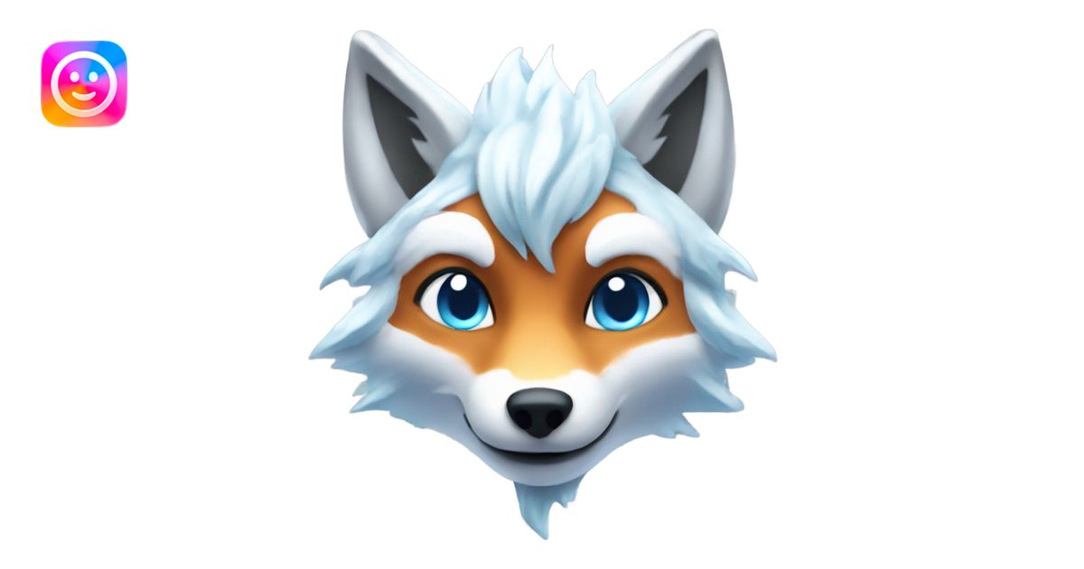 Icy magic fox emoji | AI Emoji Generator