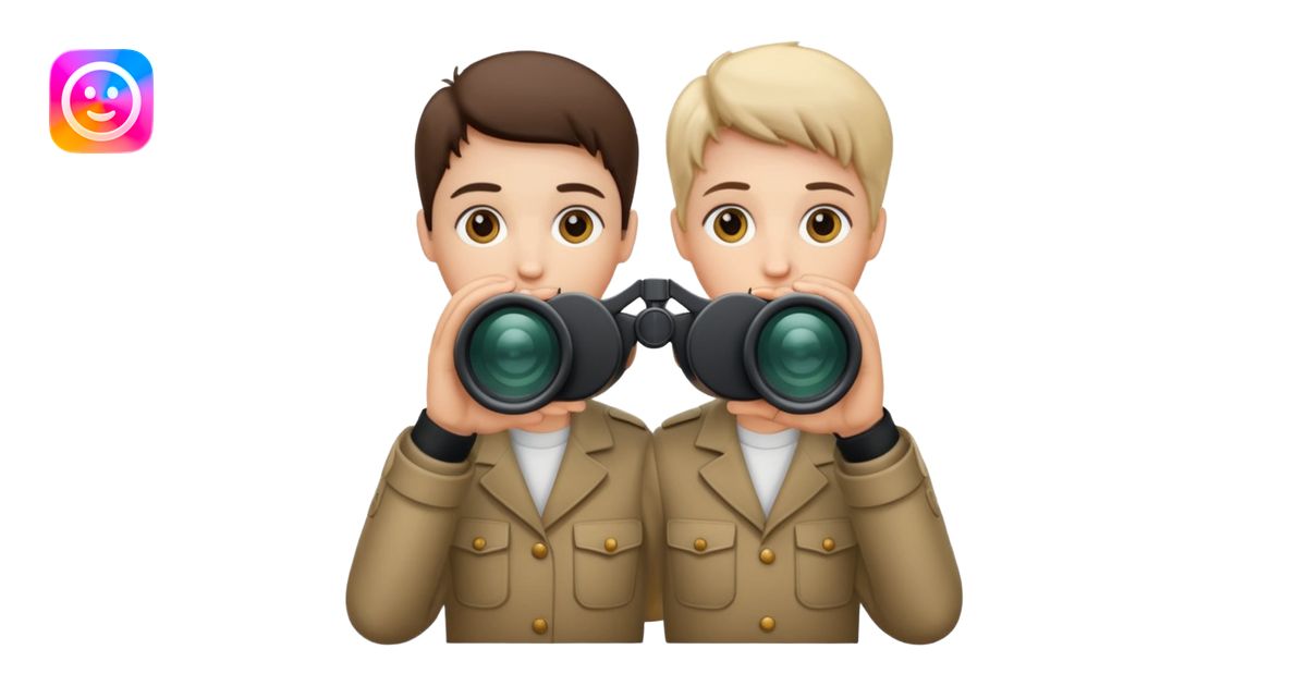 hands holding binoculars emoji | AI Emoji Generator