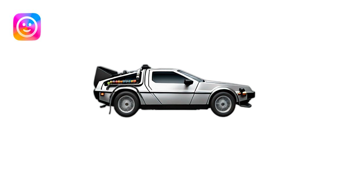 Delorean in back to the future emoji | AI Emoji Generator