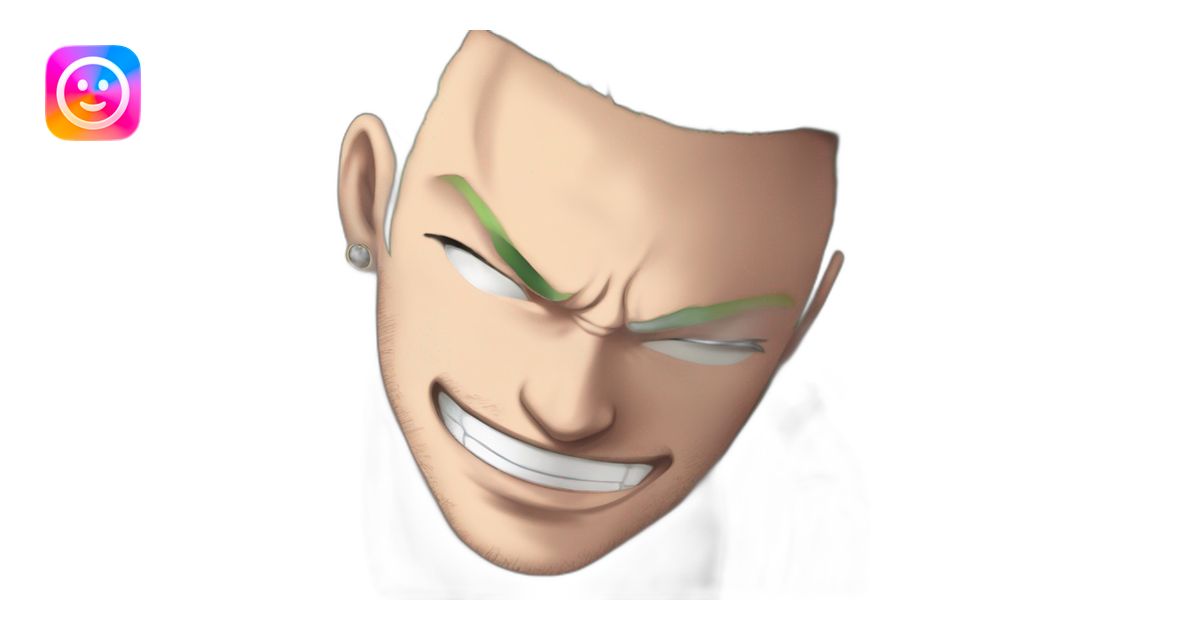 grinning zoro with scar emoji | AI Emoji Generator
