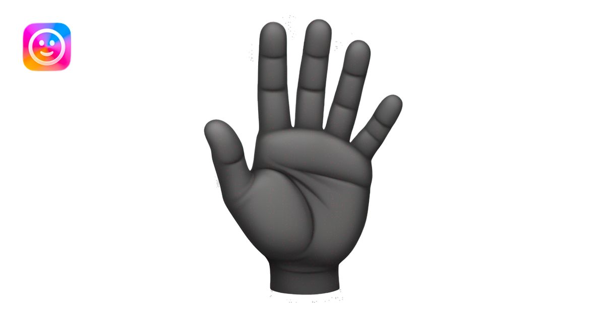 Left hand palm waving with middle, ring and pinky fingers together. The ...