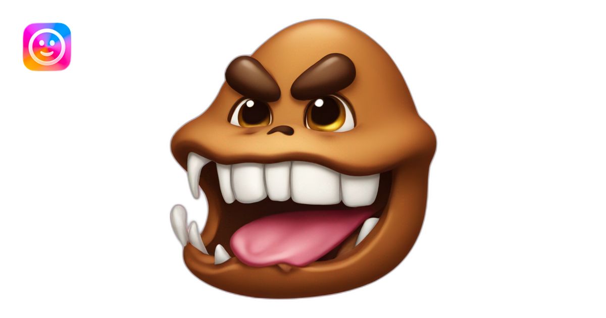 goomba licking its lips emoji | AI Emoji Generator