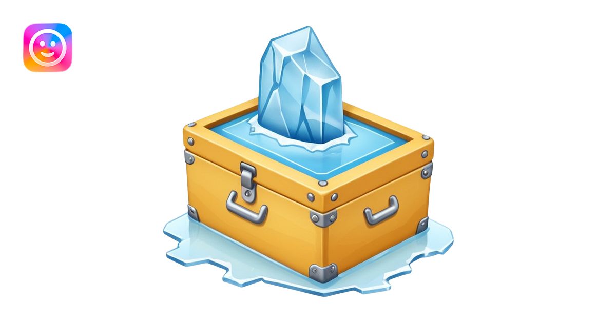 a pin box which break ice emoji | AI Emoji Generator