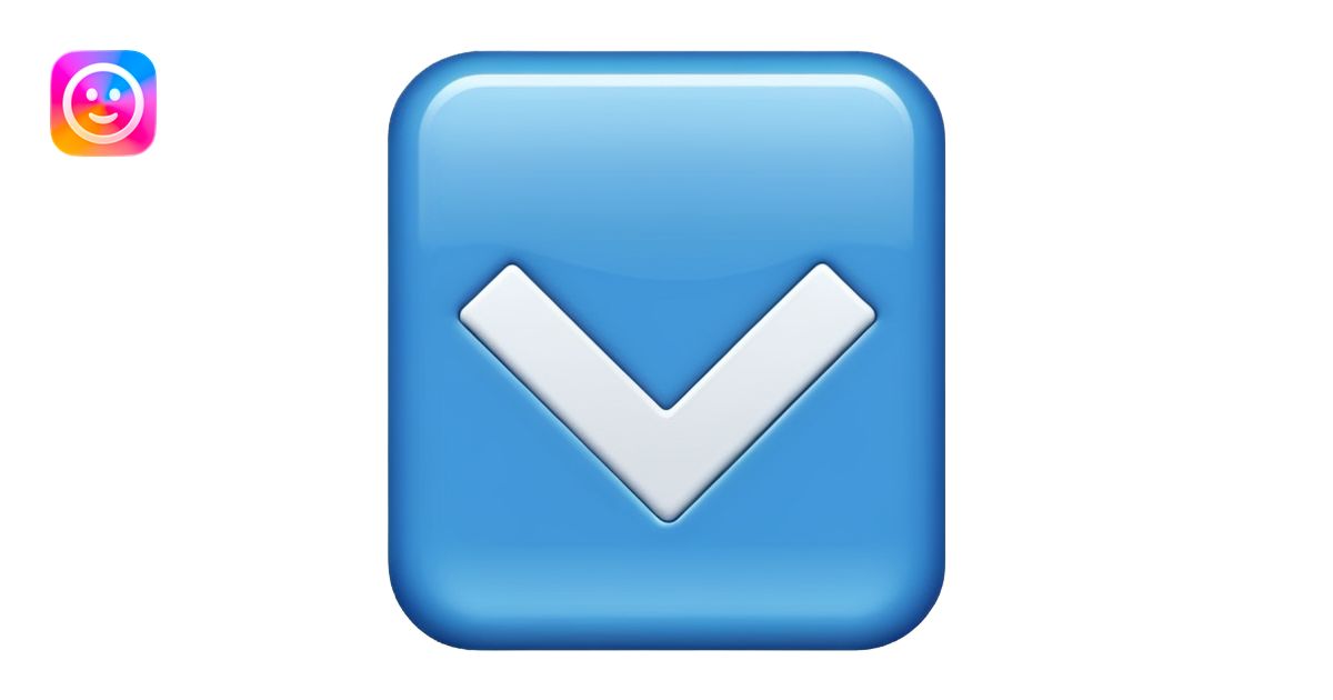 Checkmark in blue box emoji | AI Emoji Generator