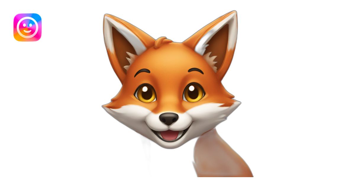 Fox smile emoji | AI Emoji Generator