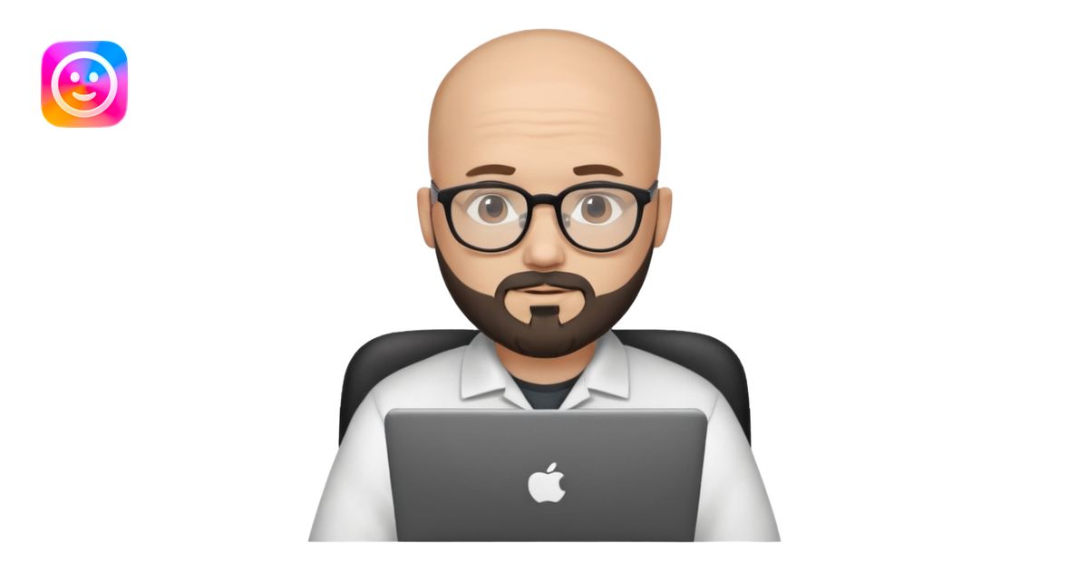 Bald white guy with black chin and jaw beard who works remotely with ...