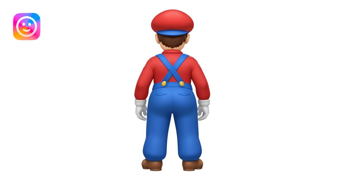 back view of super mario with huge massive buttcheeks emoji | AI Emoji ...