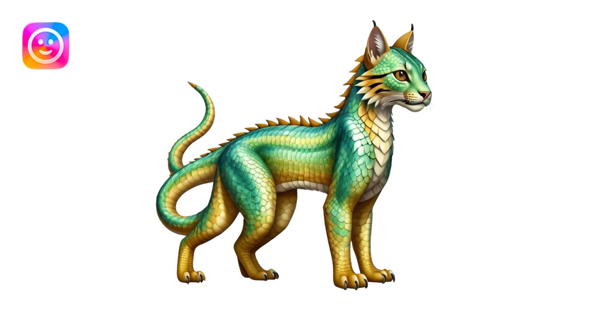 Shiny exotic iridescent Dragon-Tiger-type Lynx-Caracal-Crocodile-Bobcat ...