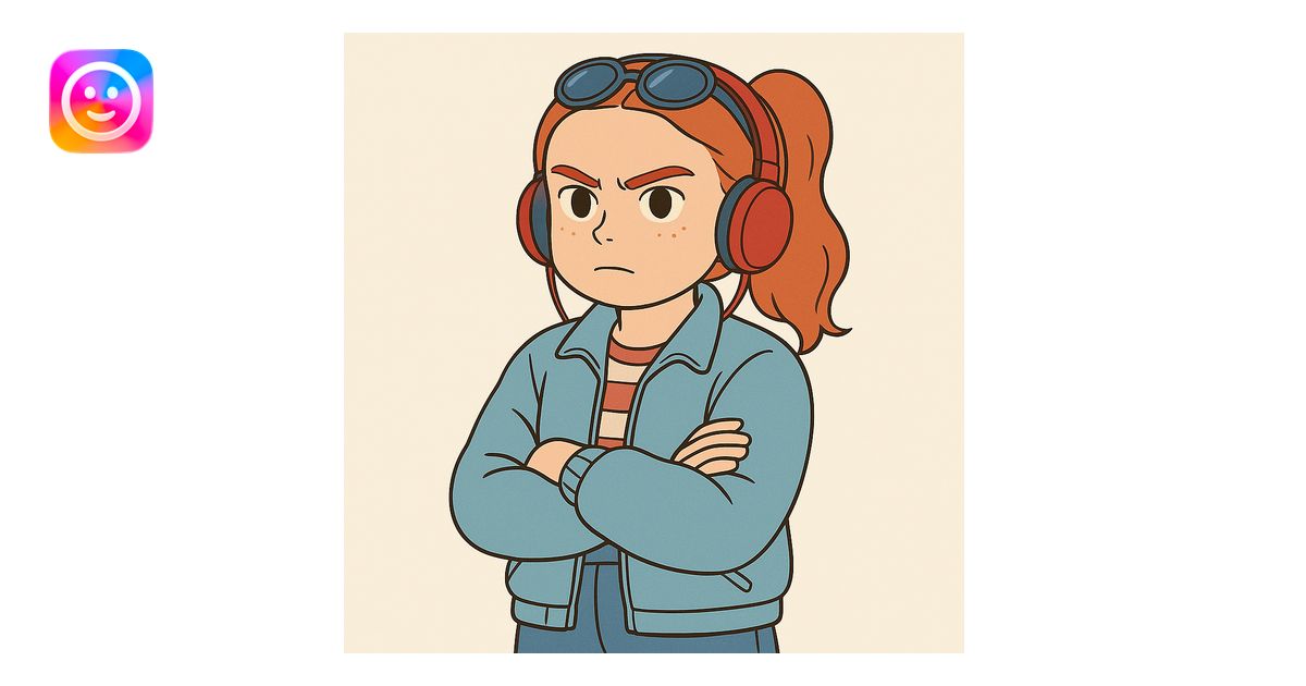 Max Mayfield from Stranger Things with iconic look: arms crossed, blue ...