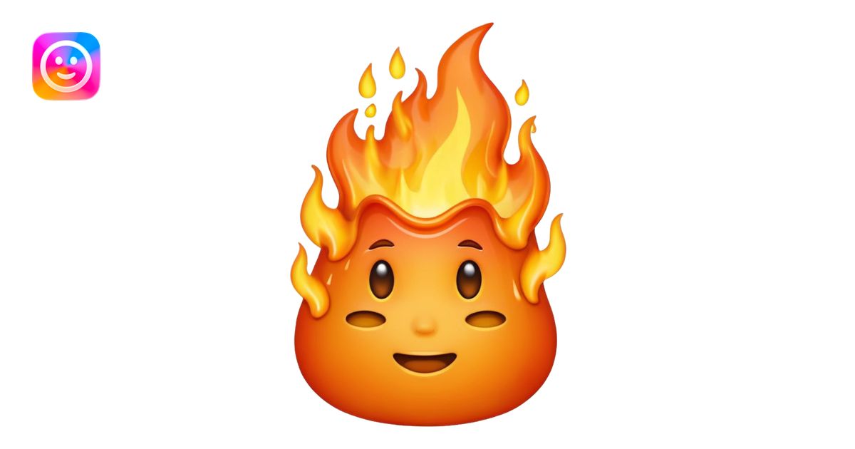 a flame that burns a fat body emoji | AI Emoji Generator