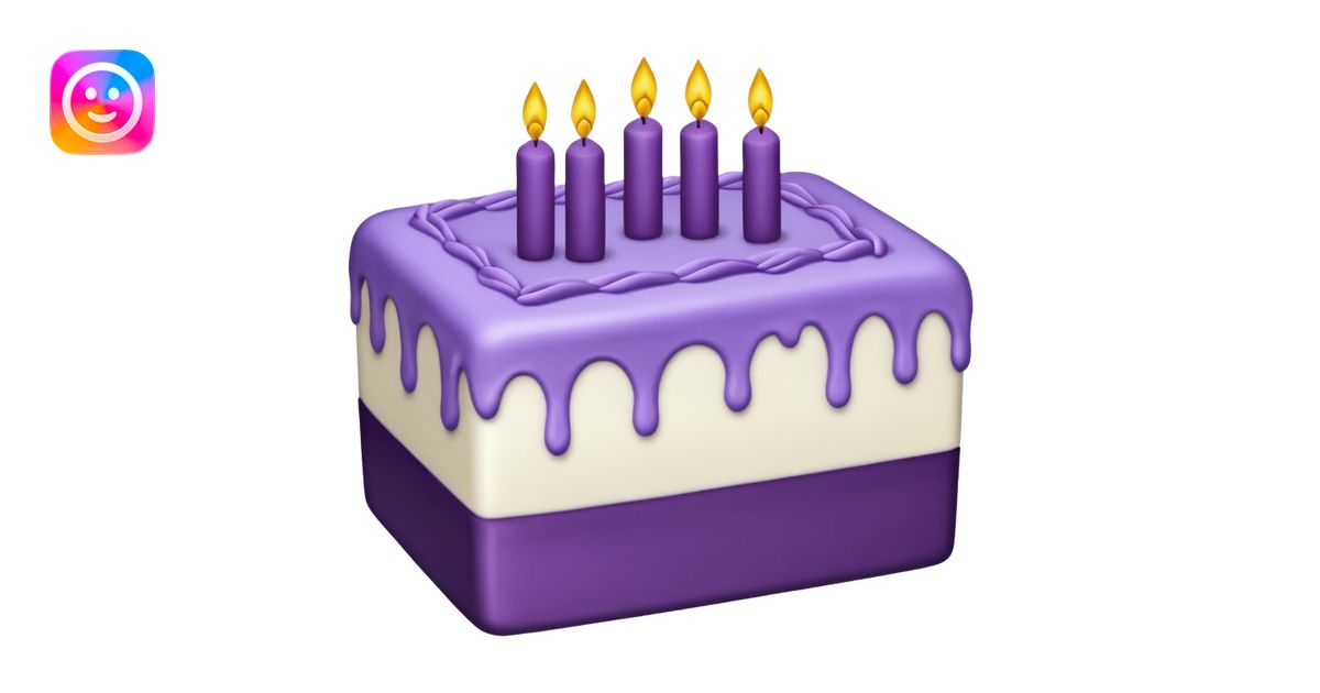 Purple funeral cake emoji | AI Emoji Generator