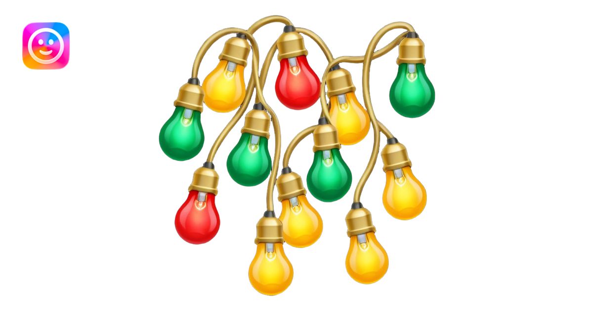 Christmas lights strang emoji | AI Emoji Generator