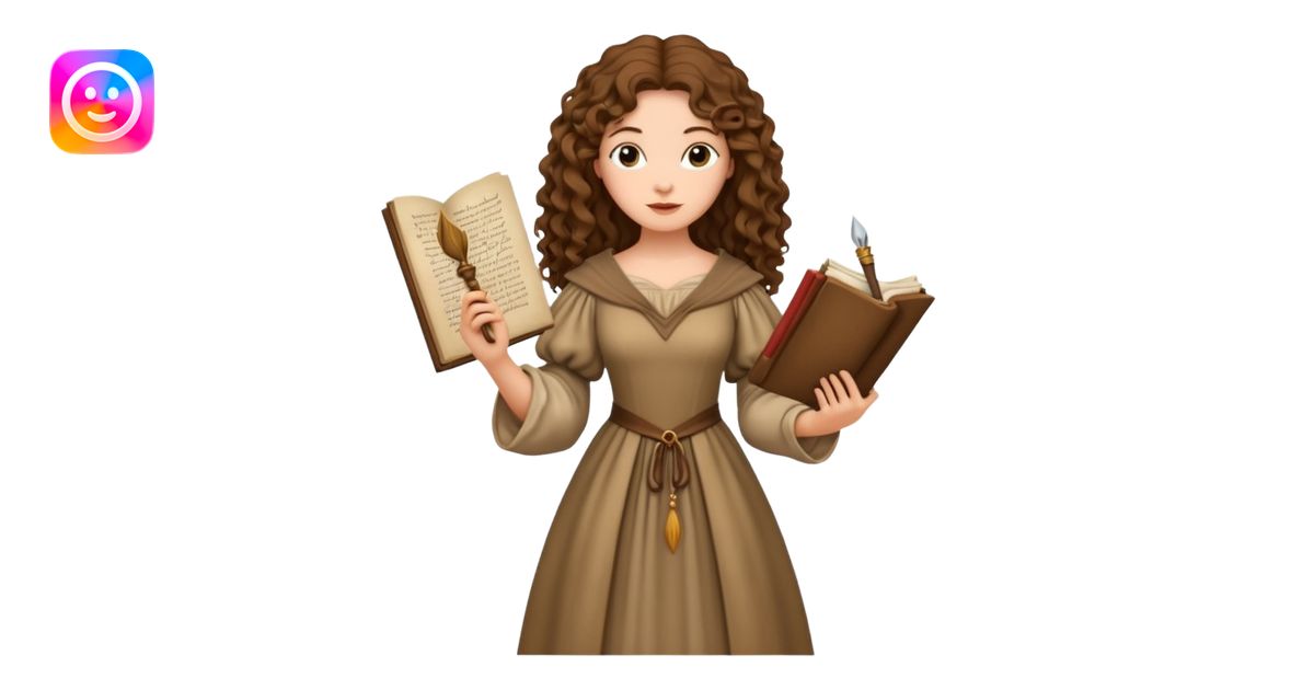 medieval female poet emoji | AI Emoji Generator