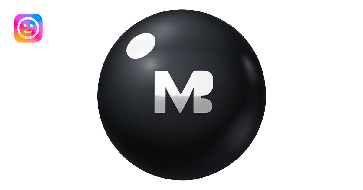 Black Ball with MB written on in the middle of it. Nothing else no ...