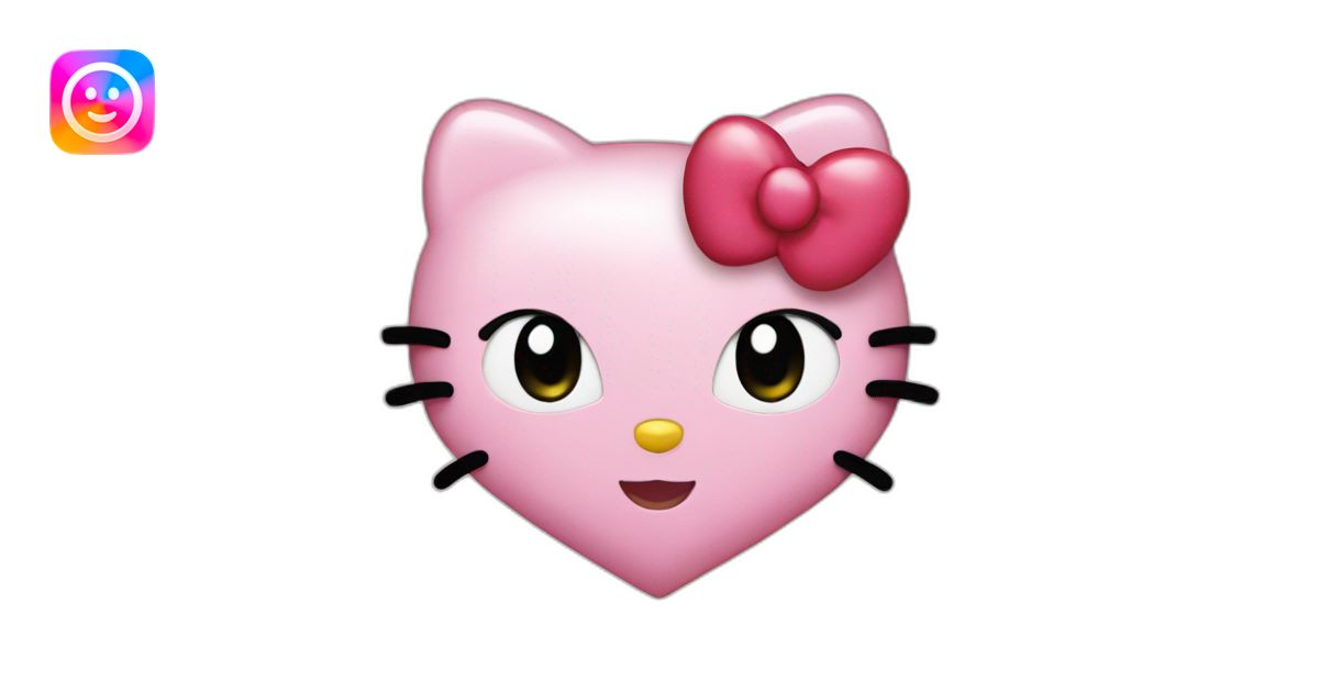 Hello kitty heart emoji | AI Emoji Generator