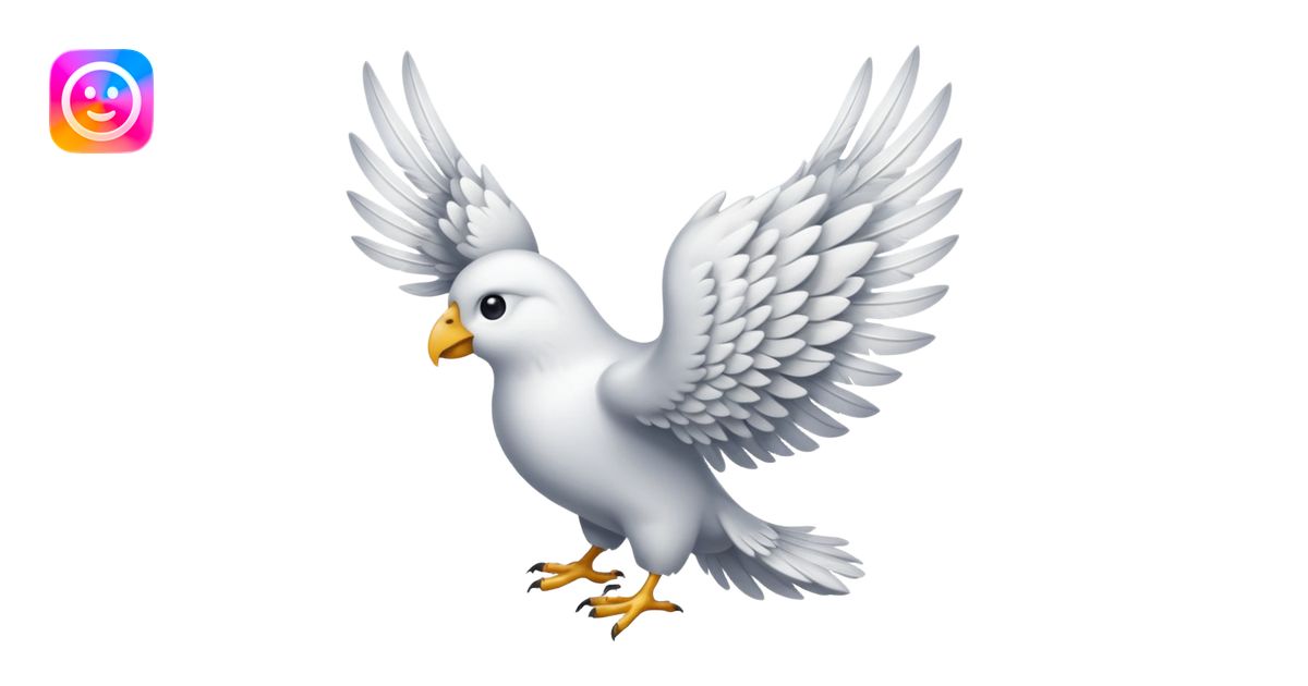 Double side white wing emoji | AI Emoji Generator