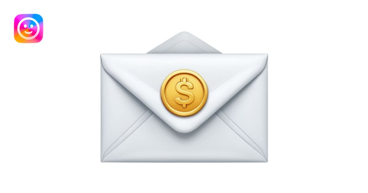 Salary enclosed in an envelope emoji | AI Emoji Generator