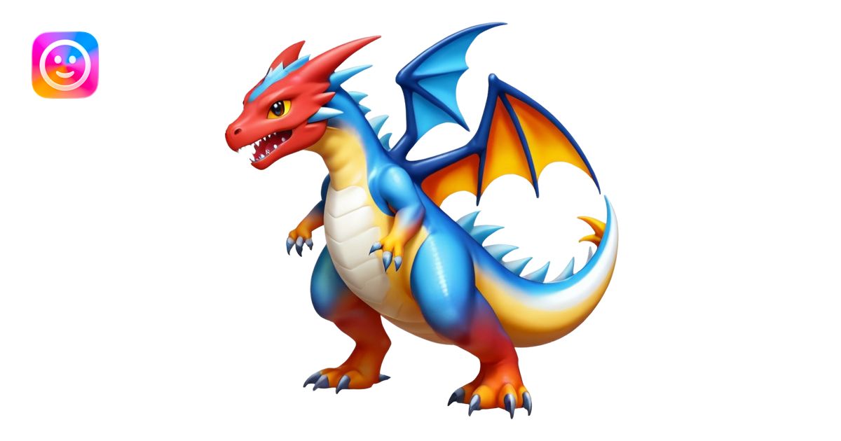 Black and white colorful gradient shiny glossy Fakémon-Digimon-Gabite ...
