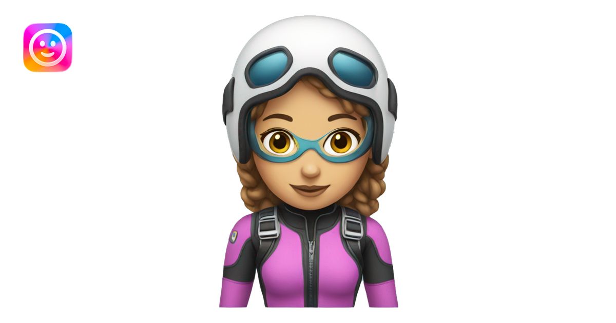girl with skydive suit emoji | AI Emoji Generator