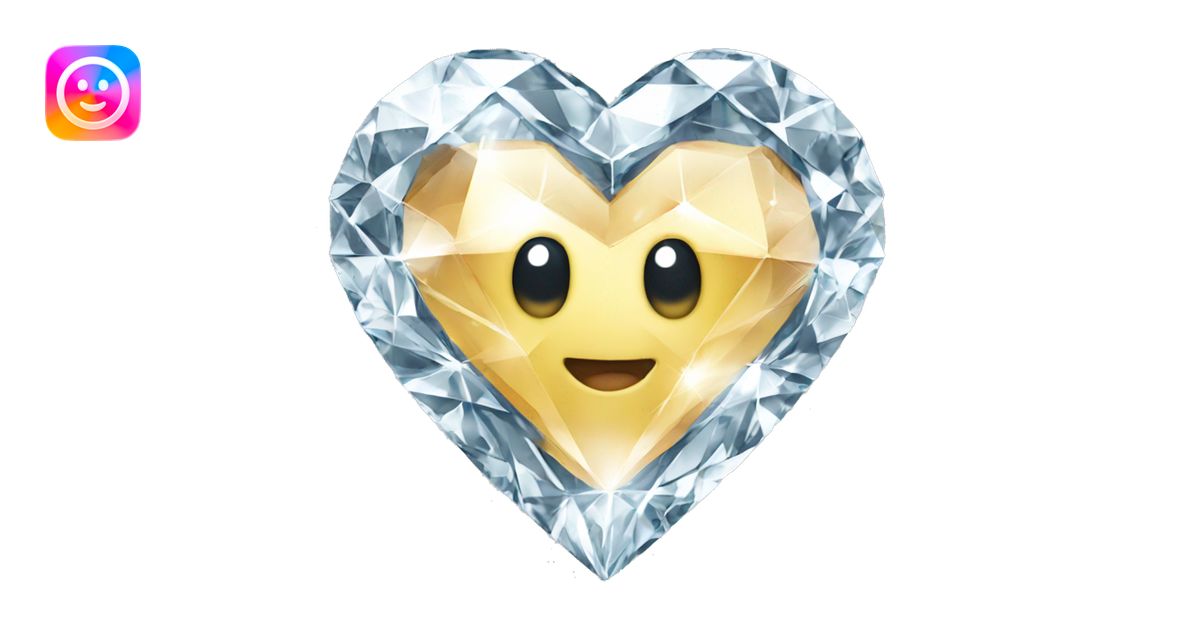 Diamond heart emoji | AI Emoji Generator
