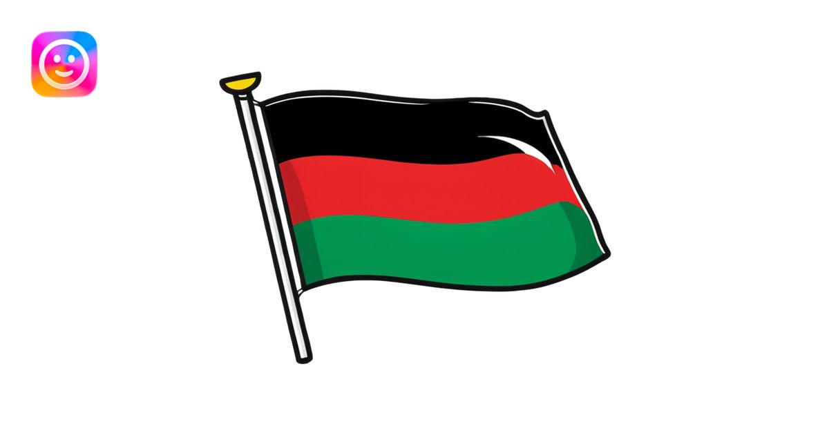 fluttering Palestinian flag image | AI Emoji Generator