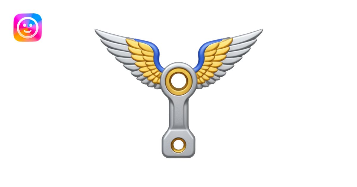 metal wing nut with two grips. emoji | AI Emoji Generator