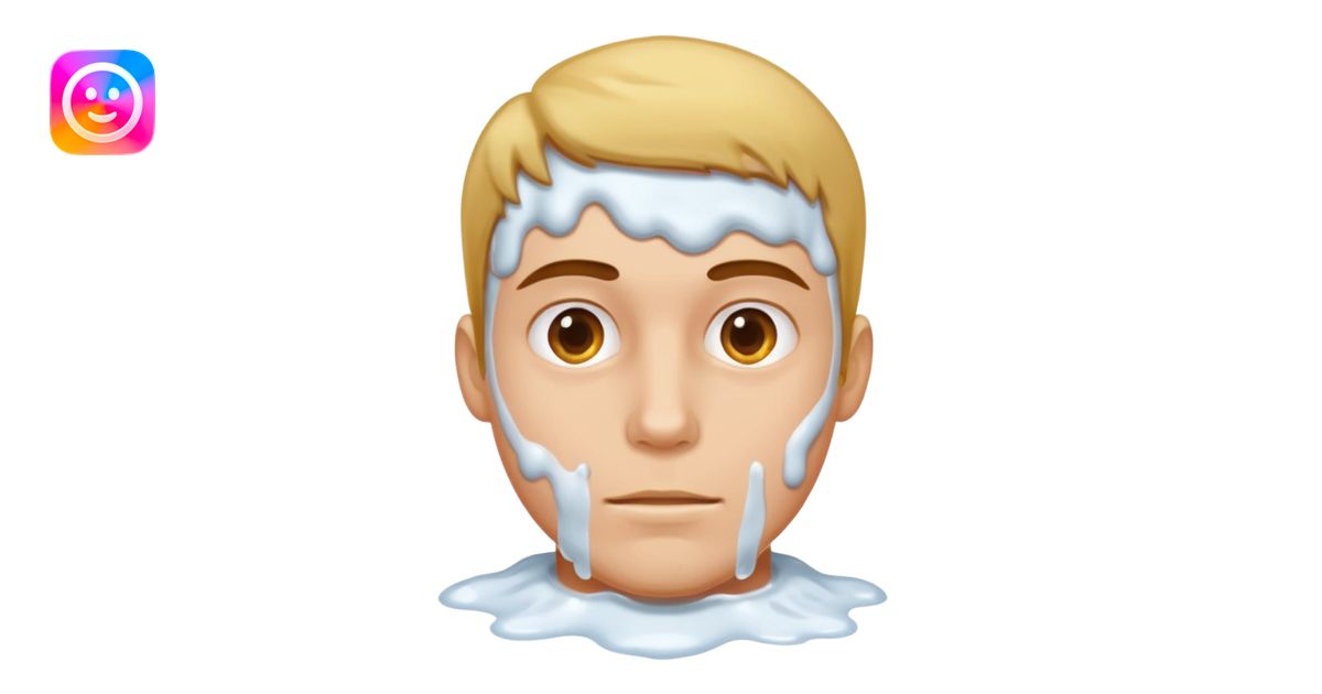 Guy face with white goo emoji | AI Emoji Generator