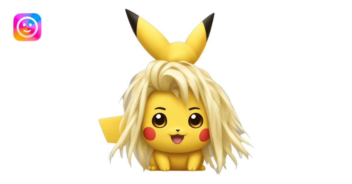 pikachu with withe long hair emoji | AI Emoji Generator