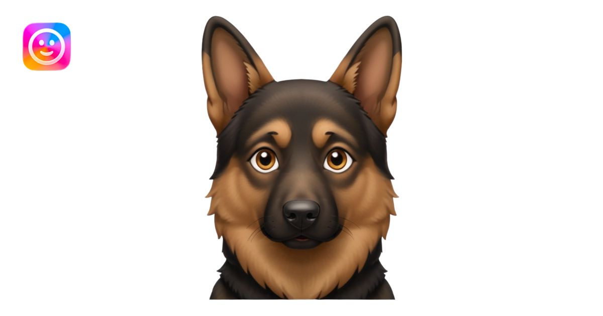 Create a German shepherd emoji emoji | AI Emoji Generator