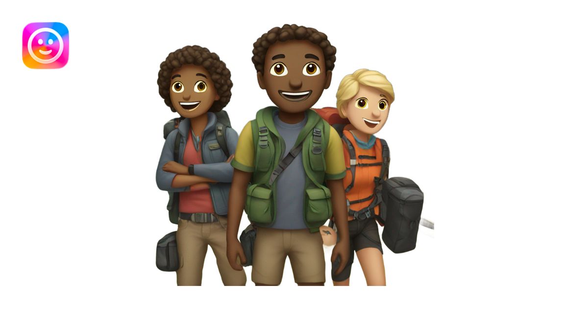 outdoor adventure with friends emoji | AI Emoji Generator