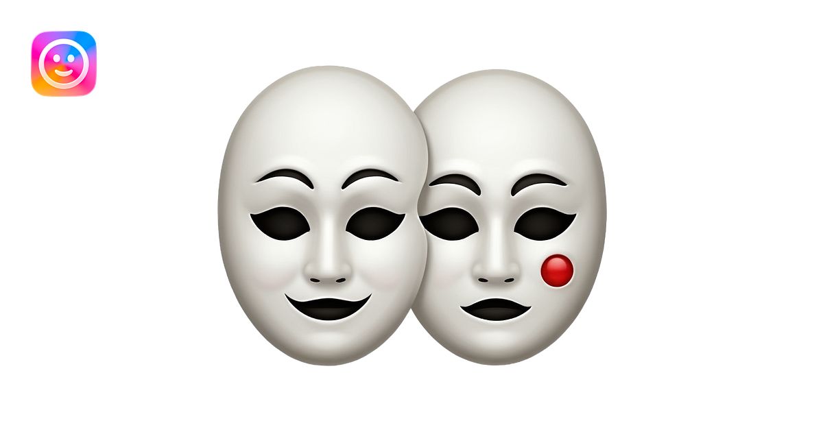Two mask that is circling one is happy the other is sad emoji | AI ...