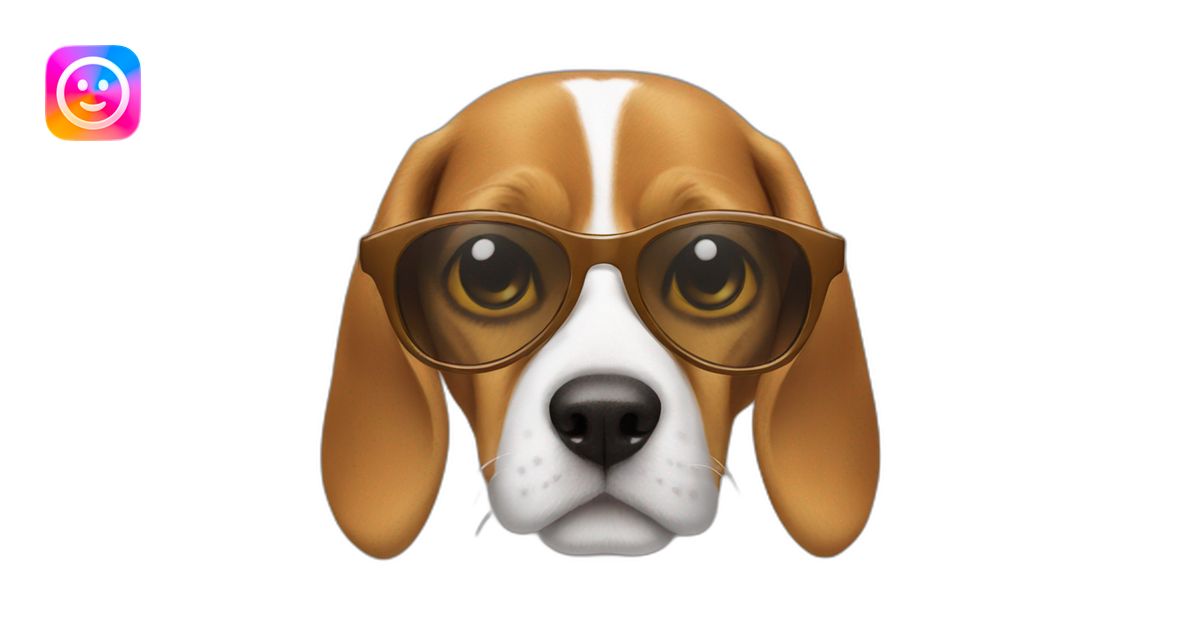 Beagle face sunglasses emoji | AI Emoji Generator