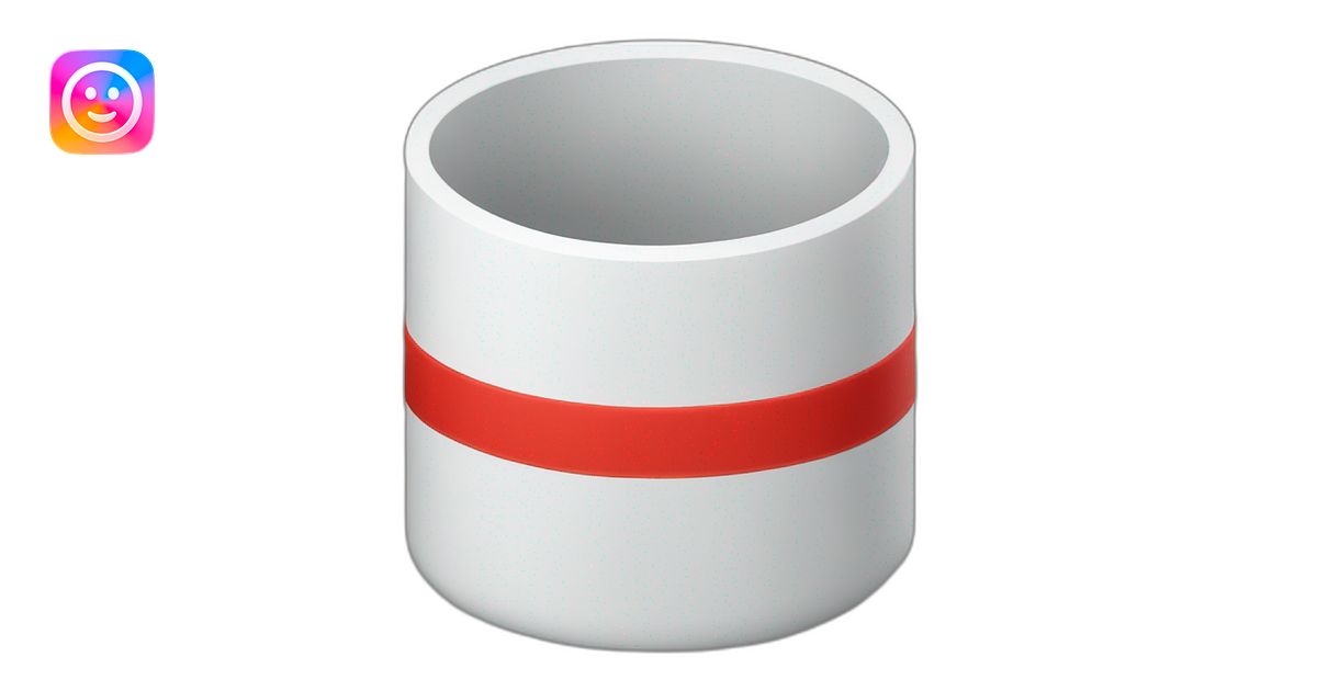 bottom-white-and-top-red-cylinder emoji | AI Emoji Generator