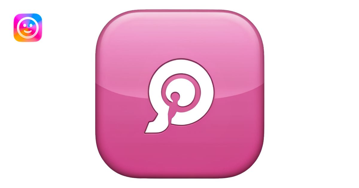 pink Pinterest logo emoji | AI Emoji Generator