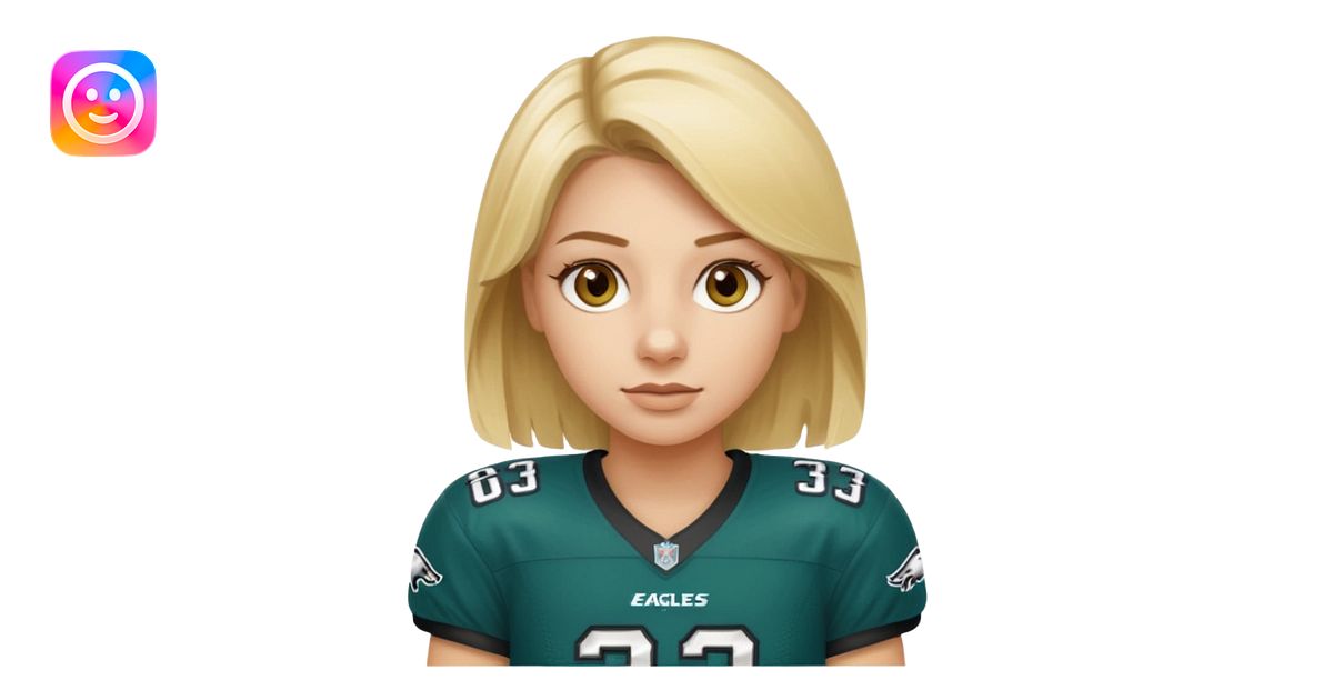 blonde female hazel eyes football player wearing eagles jersey number ...