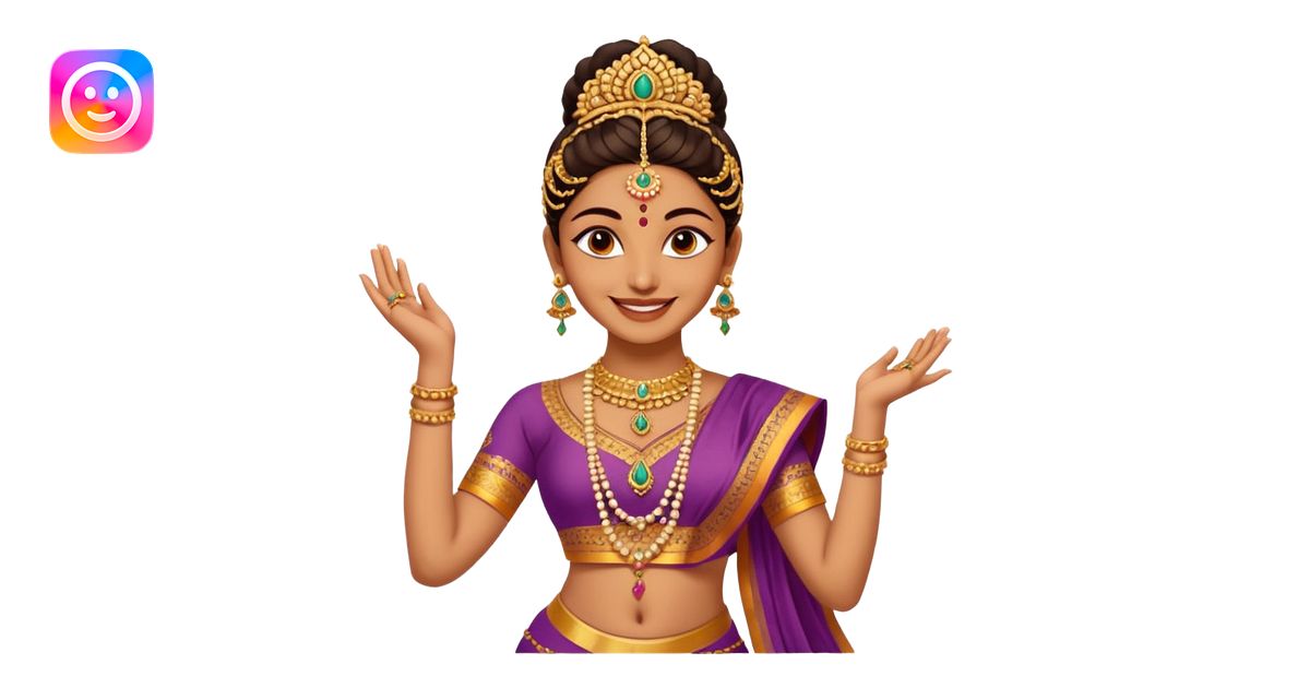realistic bharathanatyam dancer with a smiling face and beautiful ...