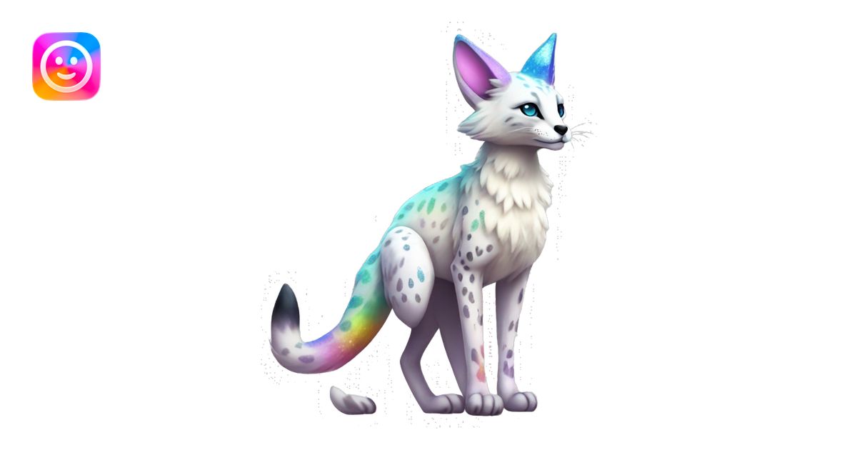 Cute Kawaii Epic Ethereal Sparkly Colorful Sergal-Serval-Vernid full ...