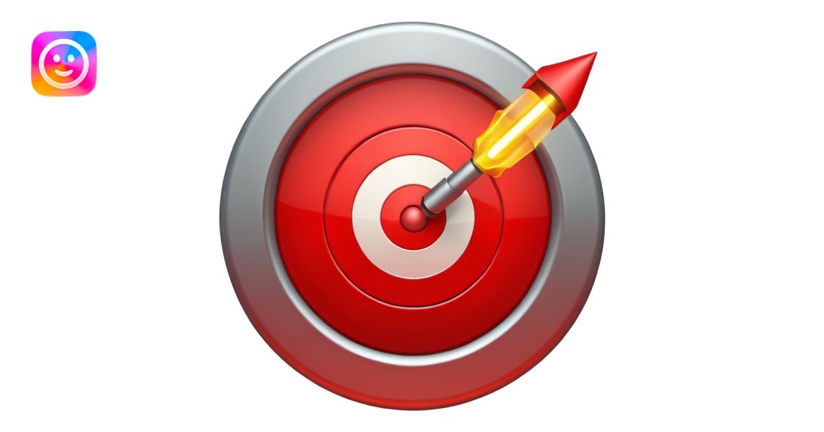 Moving target with blinking light emoji | AI Emoji Generator